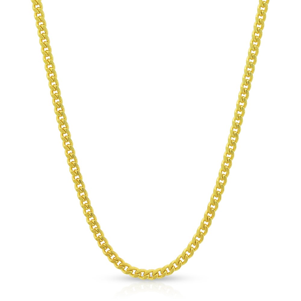 925 Sterling Silver 2mm Solid Miami Cuban Gold Plated Chain – Giorgio ... 925 Sterling Silver 2mm Solid Miami Cuban Gold Plated Chain – Giorgio ...
